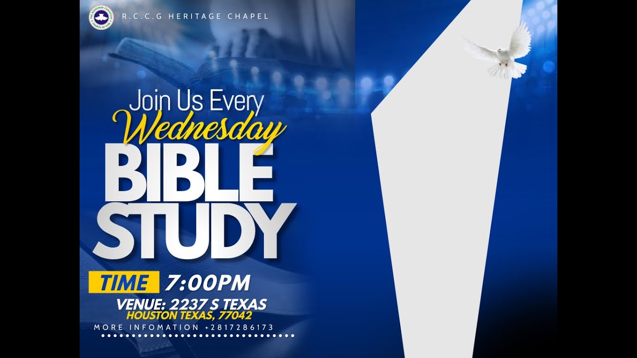 RCCG HERITAGE CHAPEL BIBLE STUDY 8/14/24 - YouTube