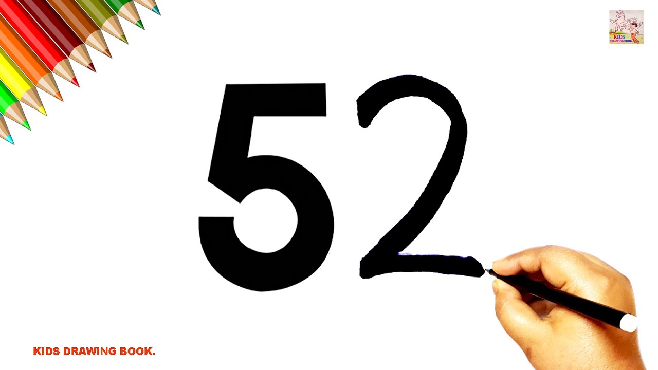 HOW TO DRAW A CUTE CAT FROM NUMBER 52 ! VERY EASY CAT DRAWING! - YouTube