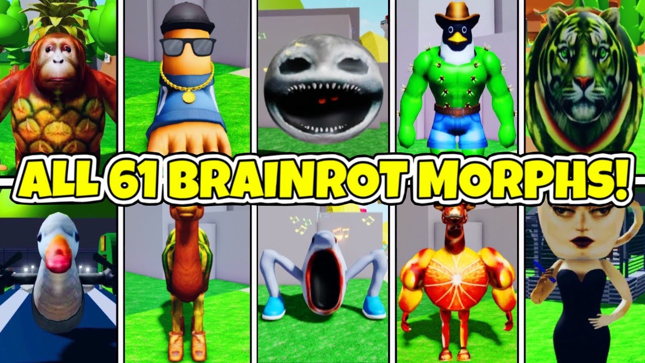 How to get ALL 61 BRAINROT MORPHS - BRAINROT MORPHS! [🚍UPD 15] #roblox ...