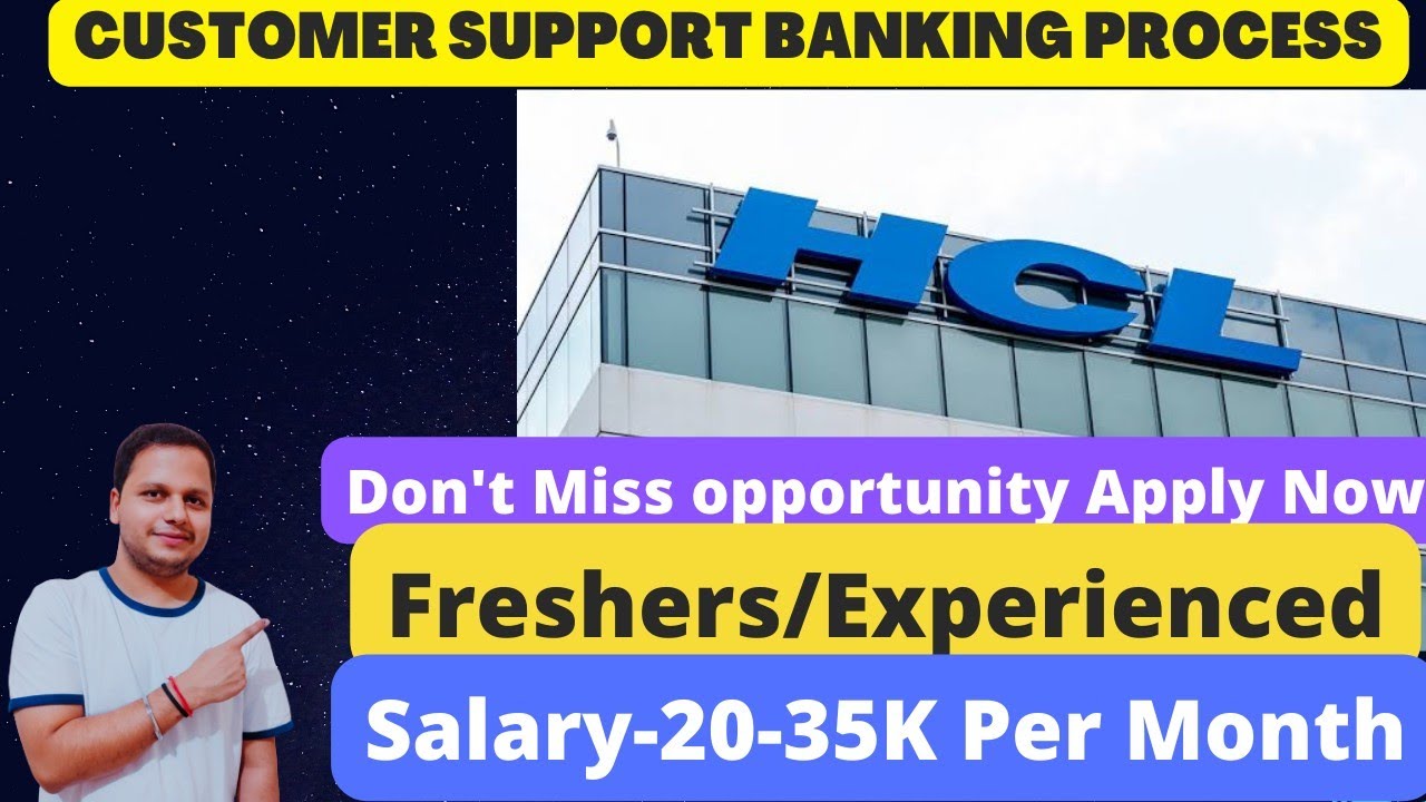 HCL hiring for Banking Process😍|HCL recruitment 2022|HCL latest jobs in ...