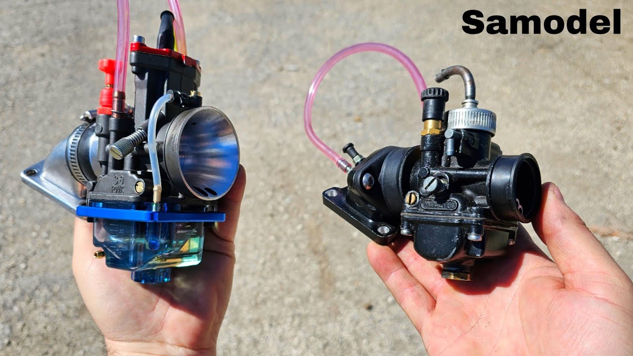 PWK-30 vs Dellorto-21 - DIO 120cc - YouTube