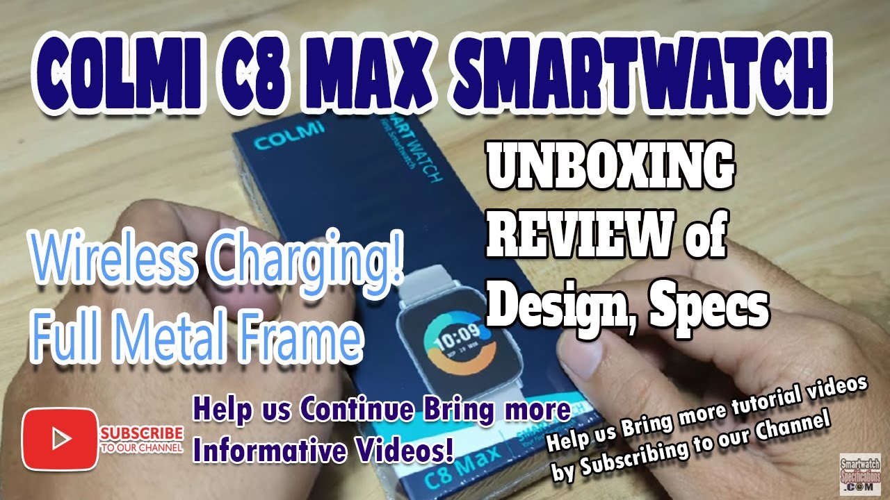 Colmi C8 Max Smart watch - Unboxing Review of Design, Specs and UI - YouTube