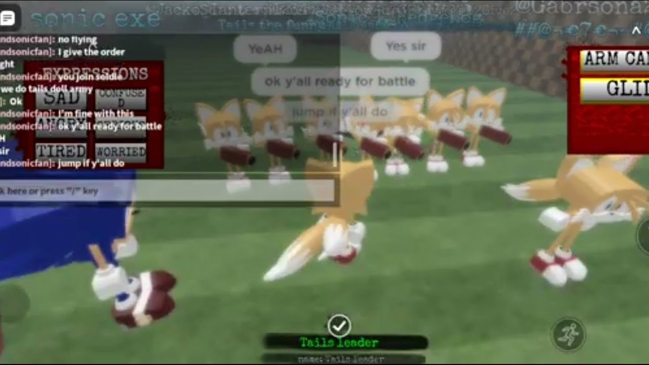 I created a tails army again in Roblox sonic.exe - YouTube