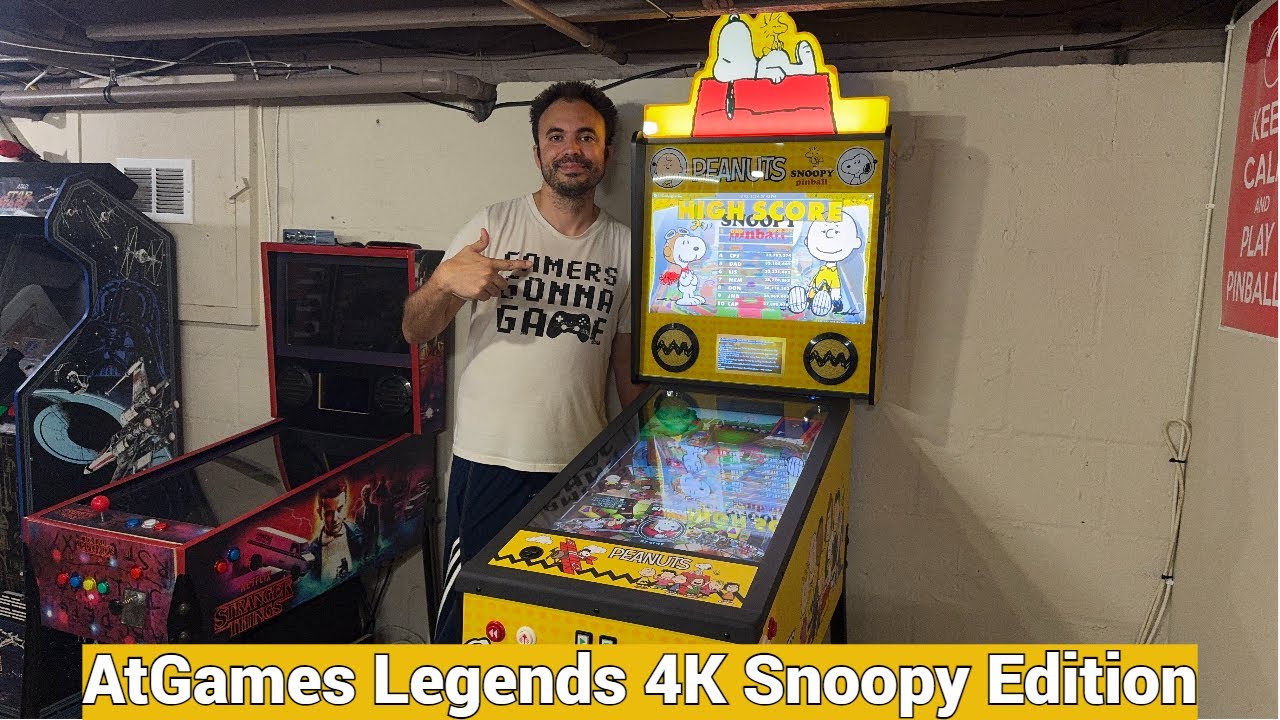 AtGames Legends 4K Snoopy Collector's Edition Pinball Machine ...