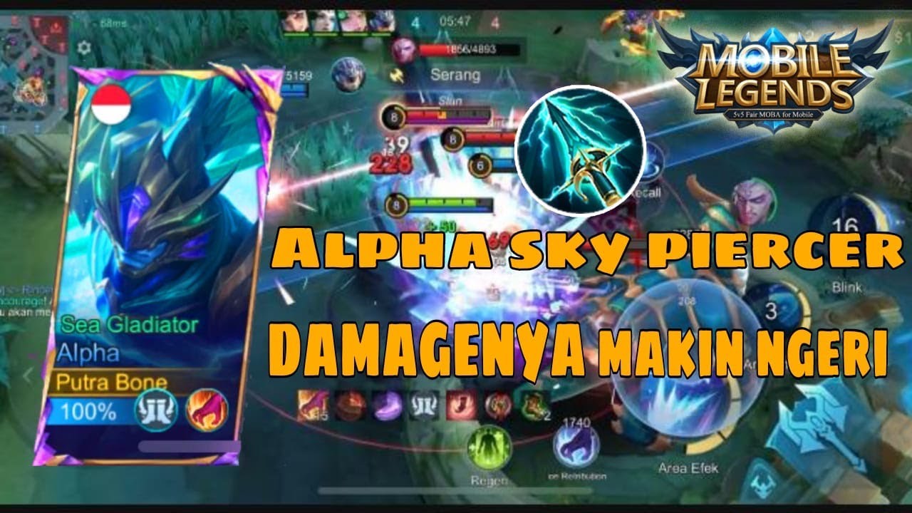 ALPHA SKY PIERCER TAMBAH NO COUNTER-BEST BUILD ALPHA 2024-MOBILE LEGEND - YouTube