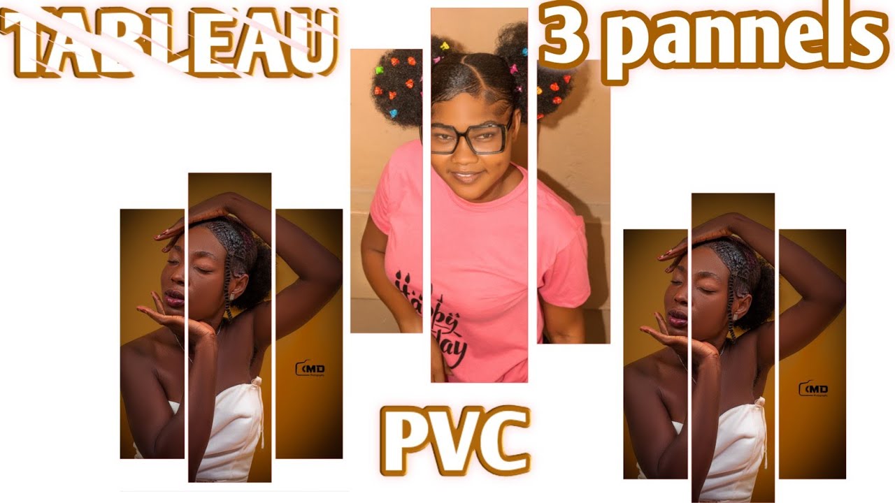 conception d'un tableau PVC a 3 pannels sur PIXELLAB - YouTube