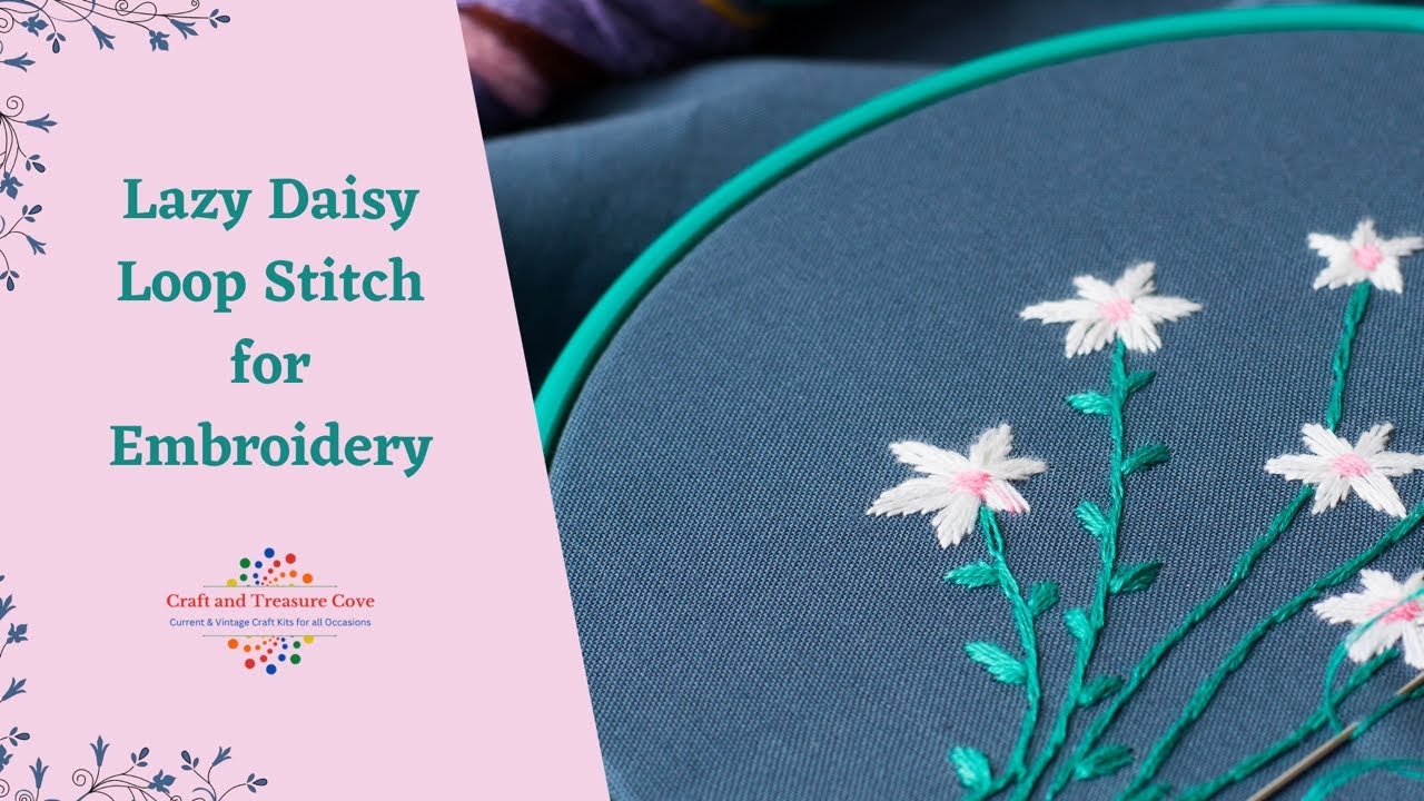 How to Make a Loop Stitch | Daisy Stitch Demo. Full Version. - YouTube