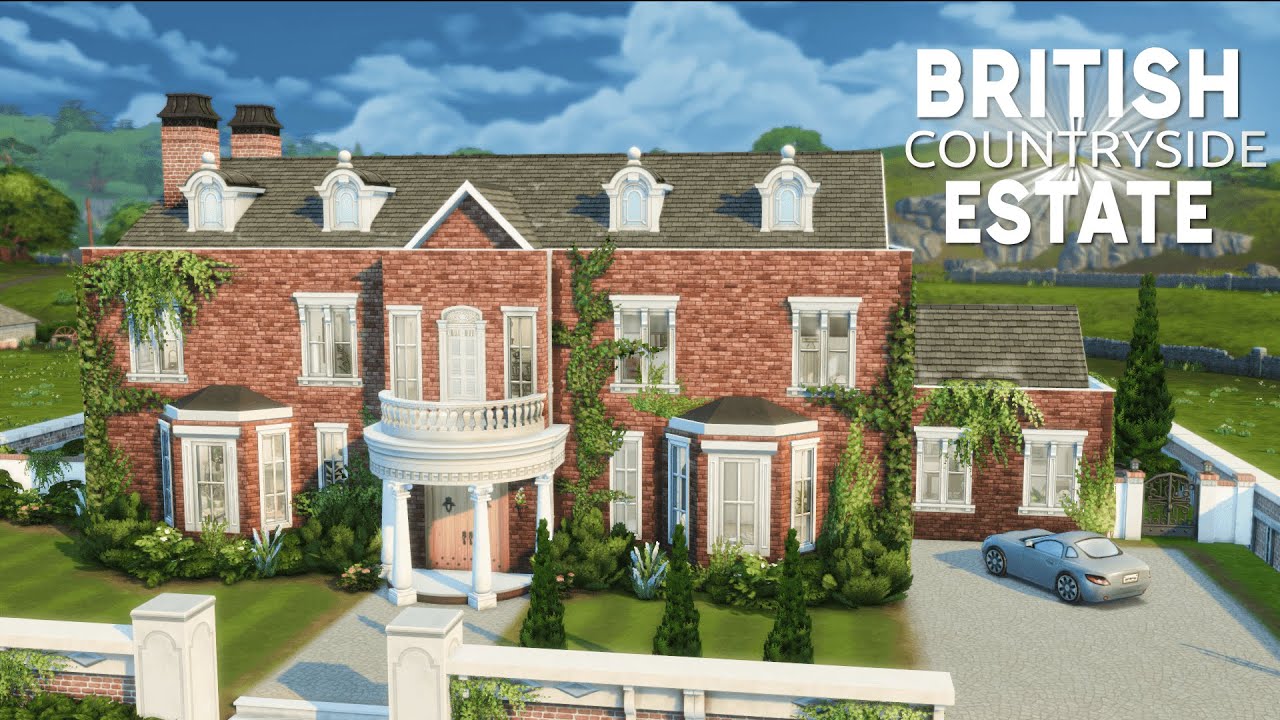 Sims 4 British Countryside Estate | Speed Build [No CC] - YouTube
