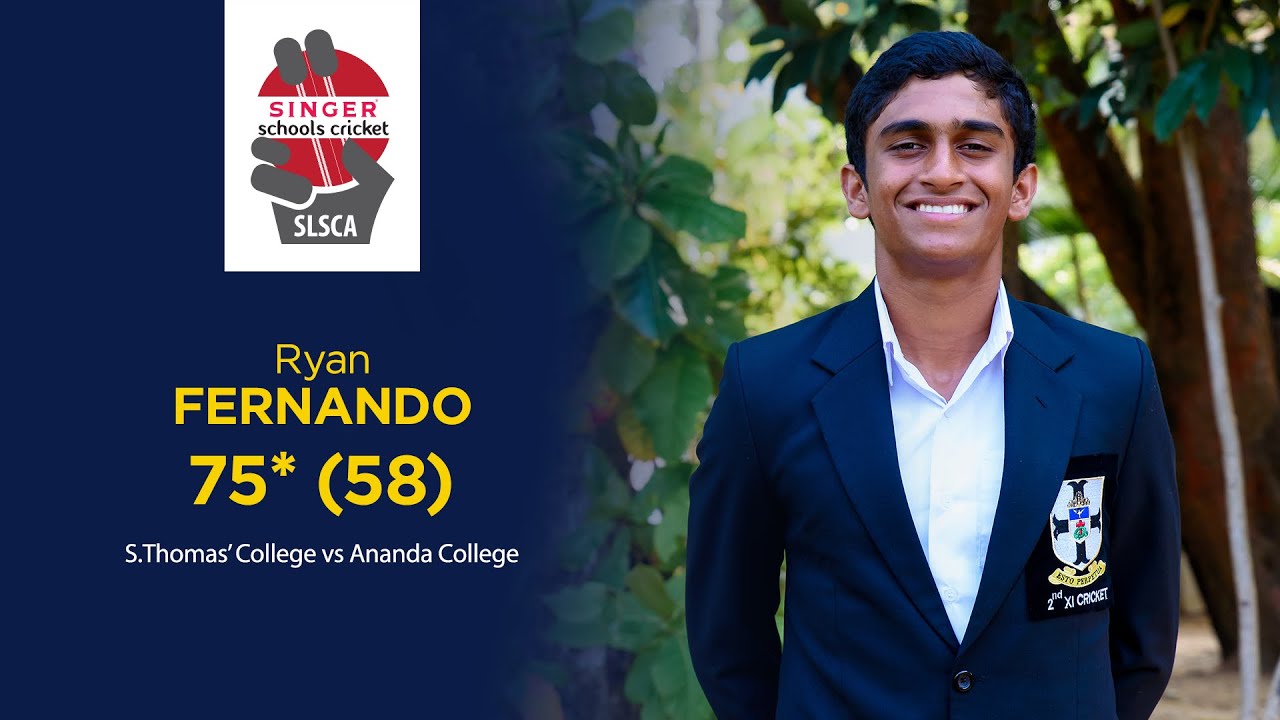 Ryan Fernando Winning Knock against Ananda College - YouTube