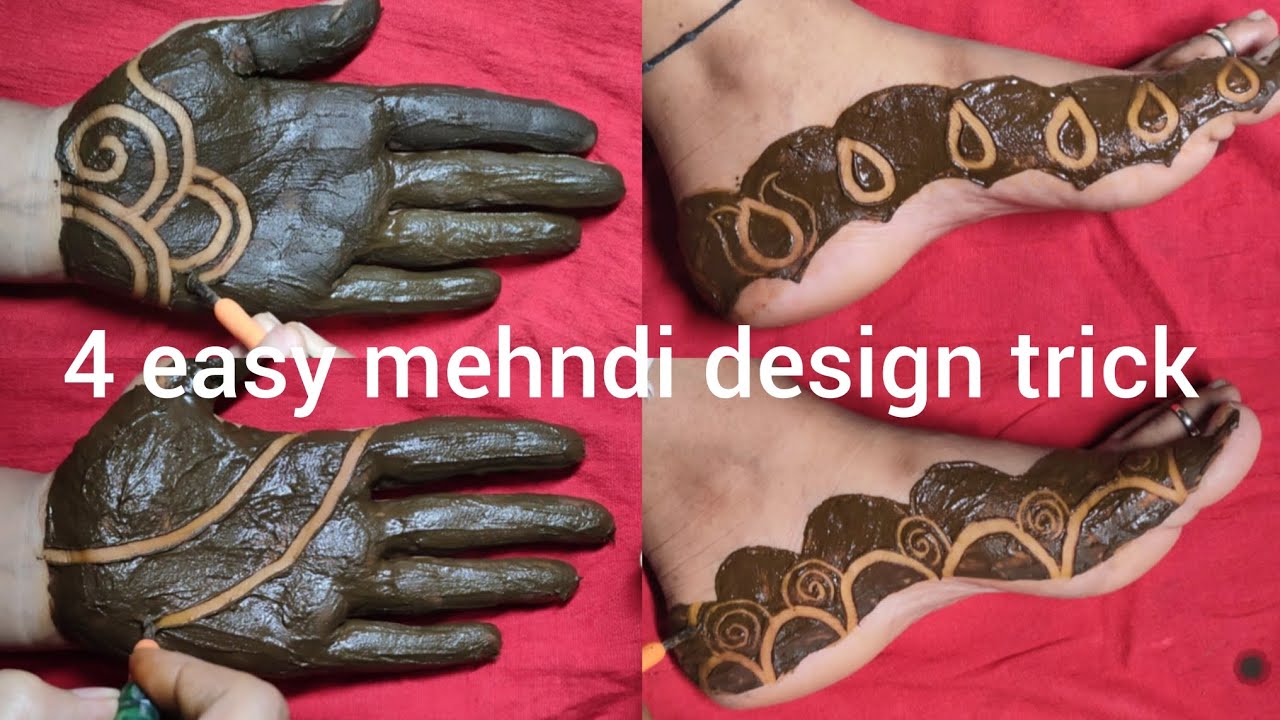 New easy foot and hand mehndi design trick l heena tattow design l ...
