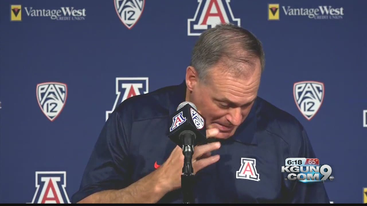 Rich Rodriguez gets emotional when talking his children. - YouTube