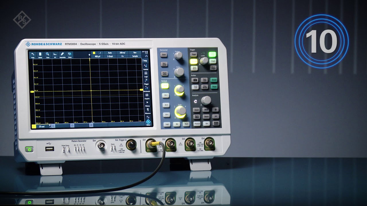 R&S : RTM3000 - 10 s boot up and ready to measure - YouTube