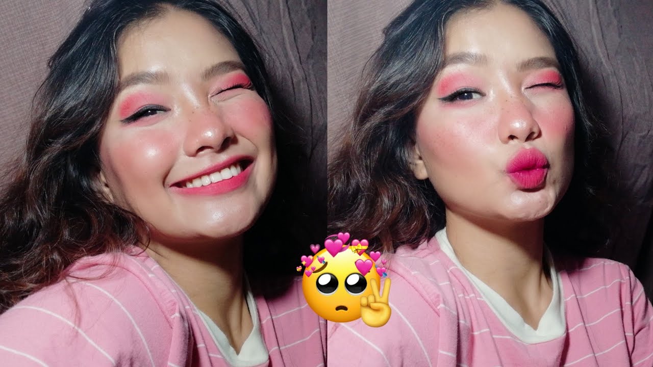 Pink Dolly Makeup Look 🌸 - YouTube