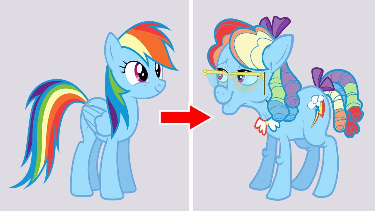 Rainbow Dash as Old Apple Rose MLP - YouTube