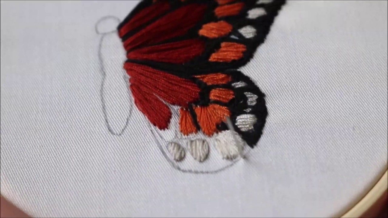 Butterfly Embroidery For Beginners | Basic Embroidery Techniques | Thin ...