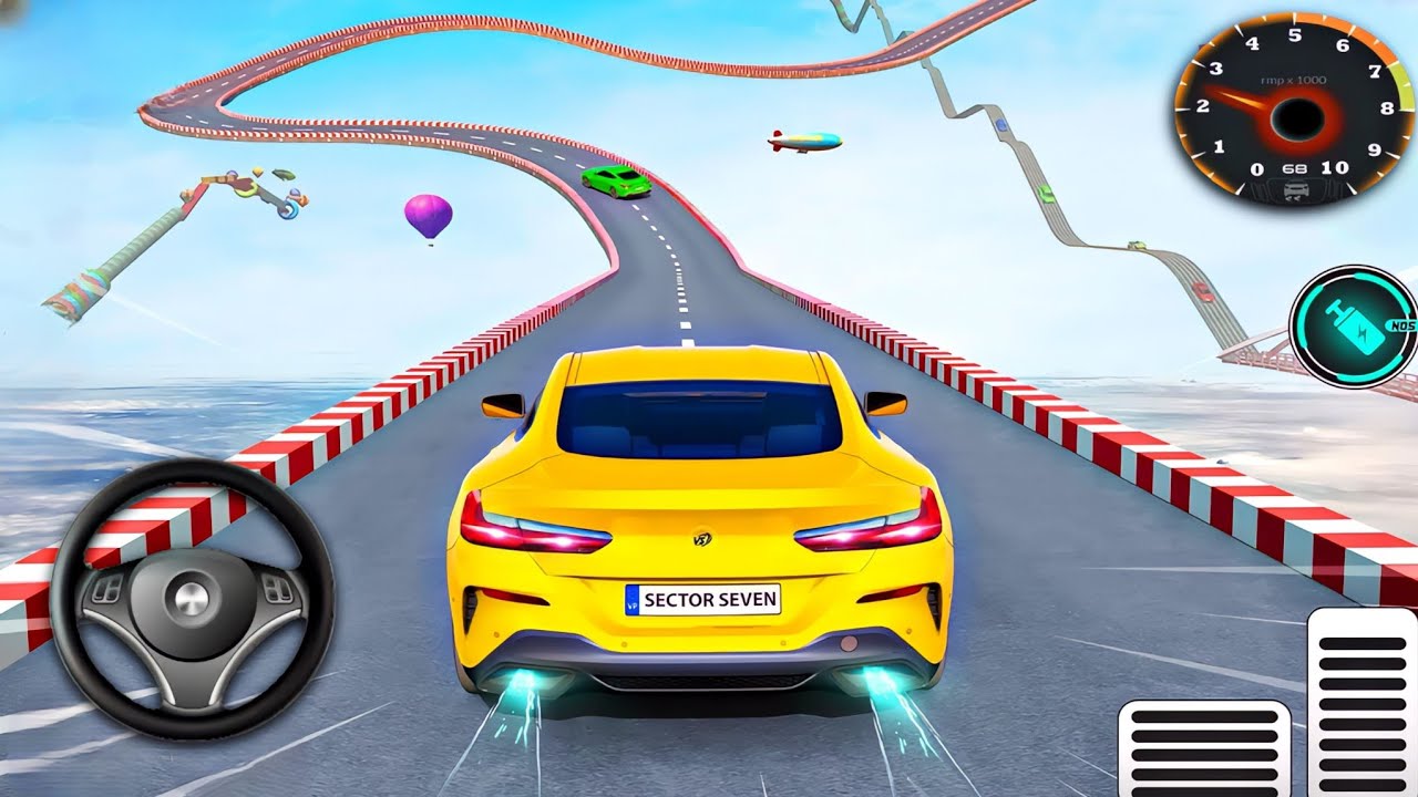 Crazy car stunt driving games - impossible drive simulator game ...