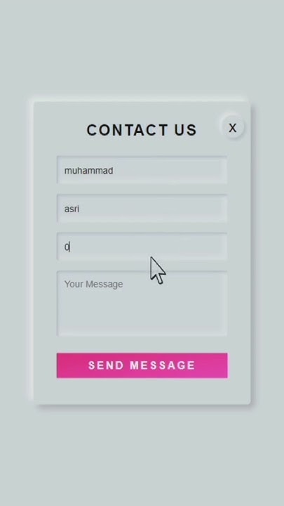 Pop Up Contact Us Form Html Css 2023 Mengareit Htmlcss Shorts 2023 Youtube