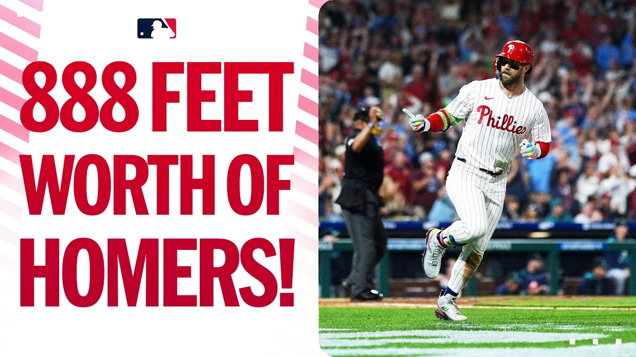 440 AND 448 FEET 🤯 Bryce Harper LAUNCHES two MASSIVE home runs! 😤 - YouTube