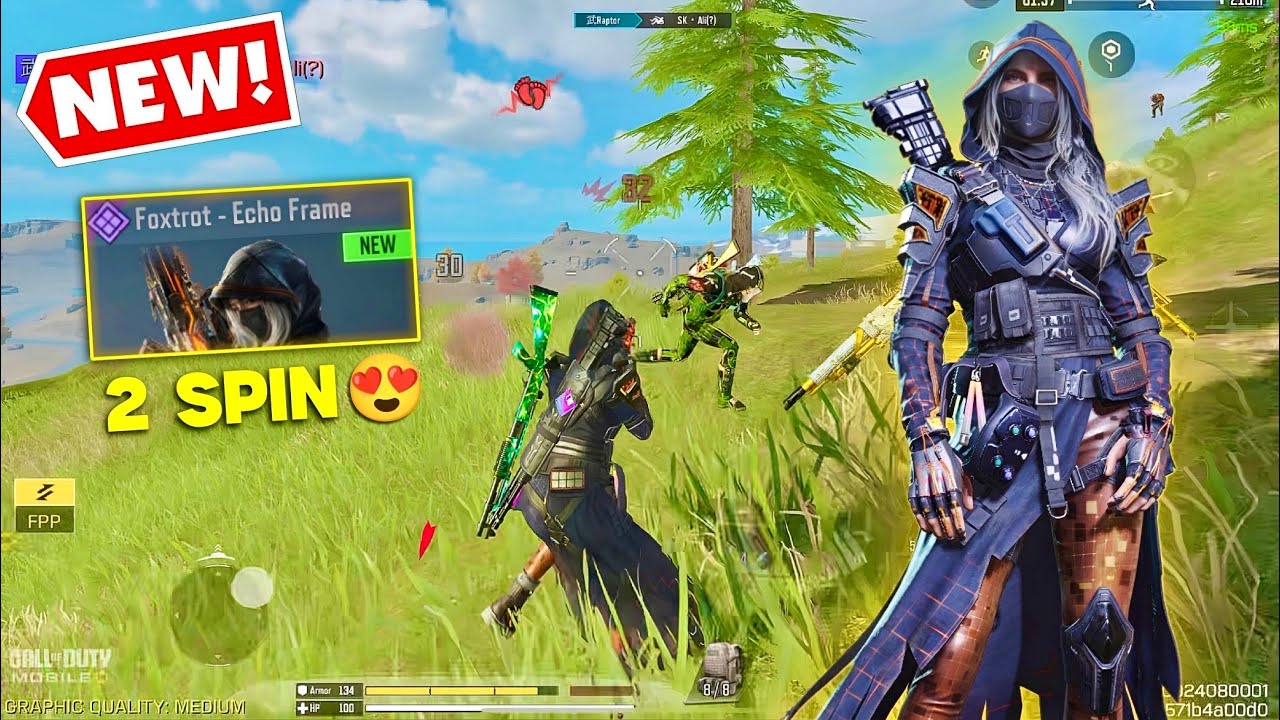 MOST FAVORITE FOXTROT - ECHO FRAME SKIN IN 2 SPIN 😍 COD MOBILE FULL GAMEPLAY - YouTube