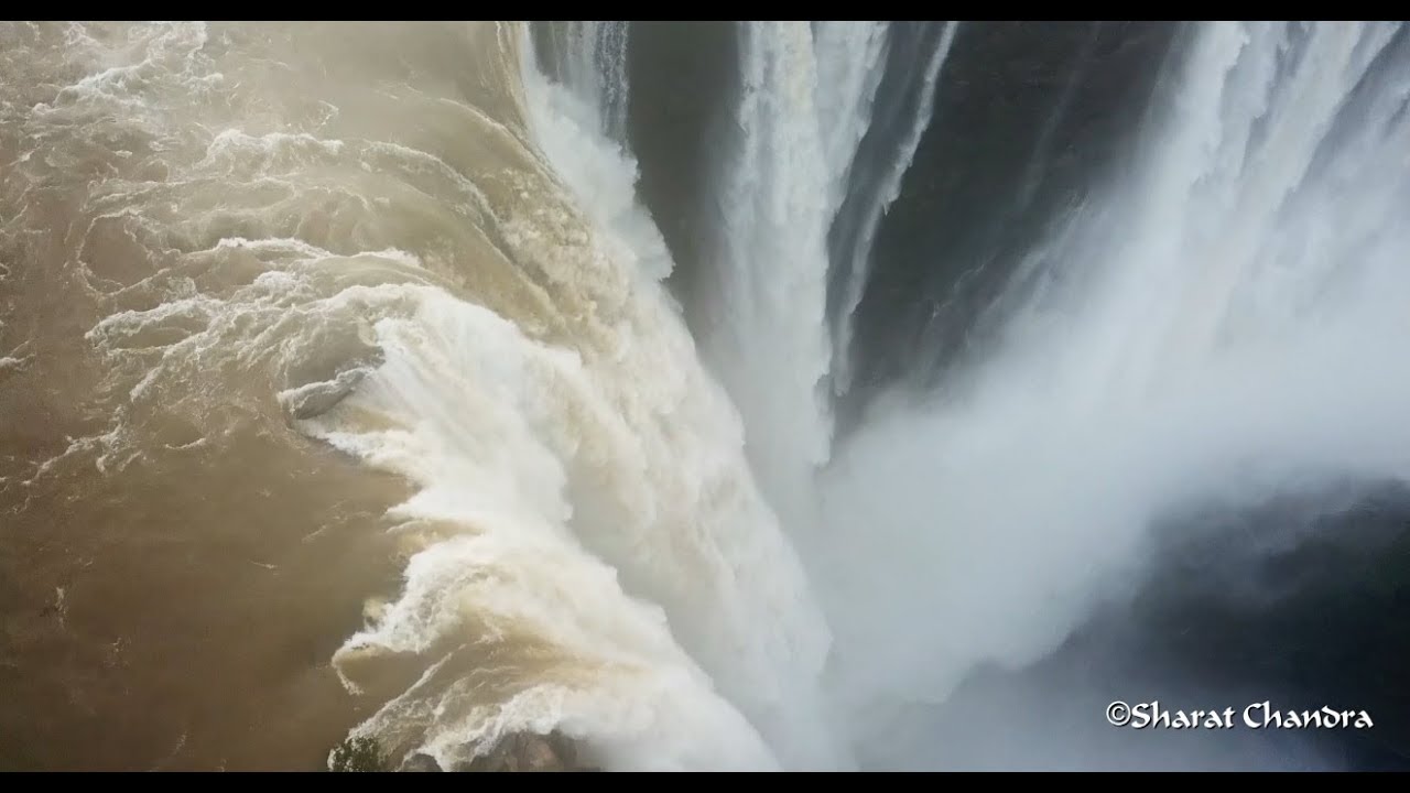 Jog Falls in full flow | Aerial View | 2018 - YouTube