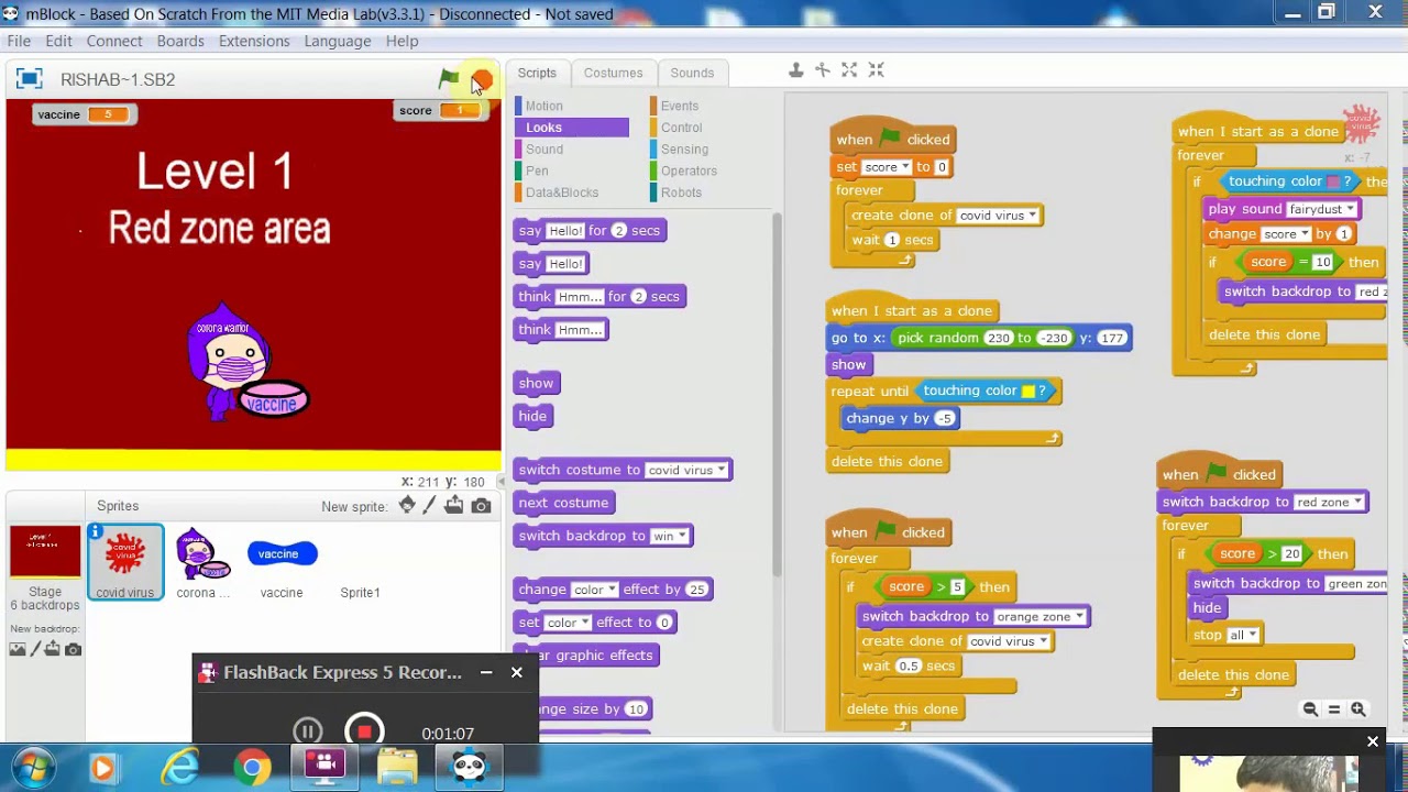 scratch game on escape from pandemic. - YouTube