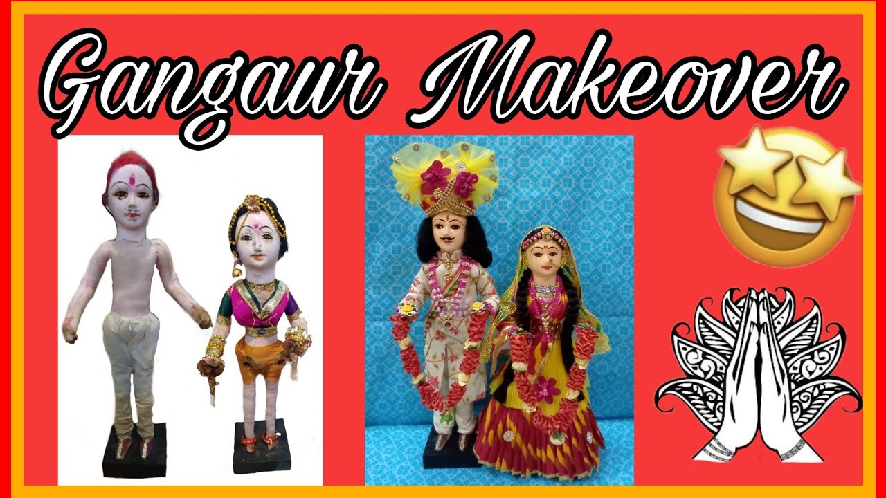 gangaur makeover || गणगौर सज्जा || gangaur decoration ideas - YouTube
