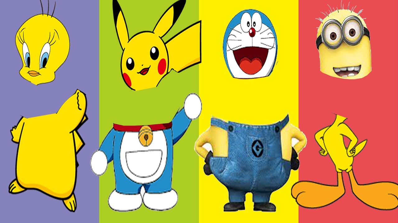 Wrong Heads Doraemon Minion Pokemon Tweety Finger Family Song - YouTube