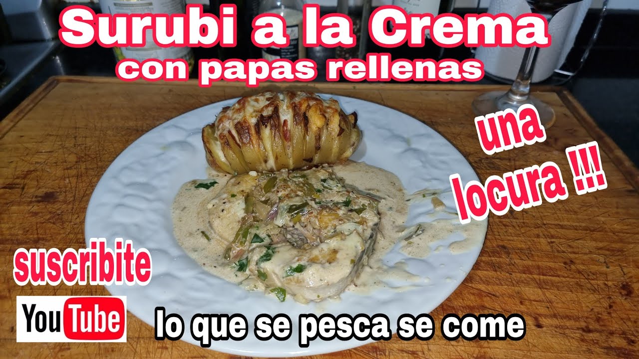 Surubi a la crema / receta de surubi / rodajas de surubi a la plancha ...