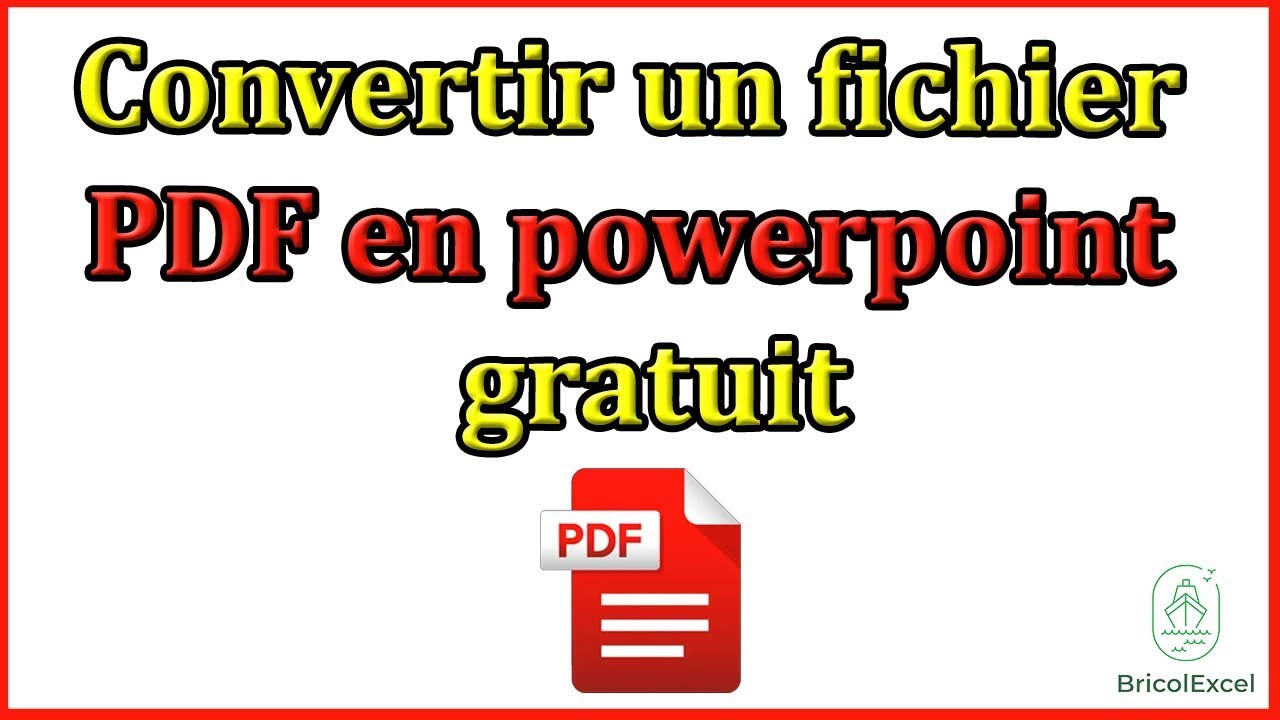 Comment convertir un fichier pdf en powerpoint gratuit - YouTube