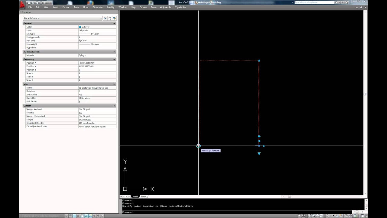 * 31A Waterslag Roval Barok Dynamisch ( Dynamic Block AutoCAD ) CAD ...