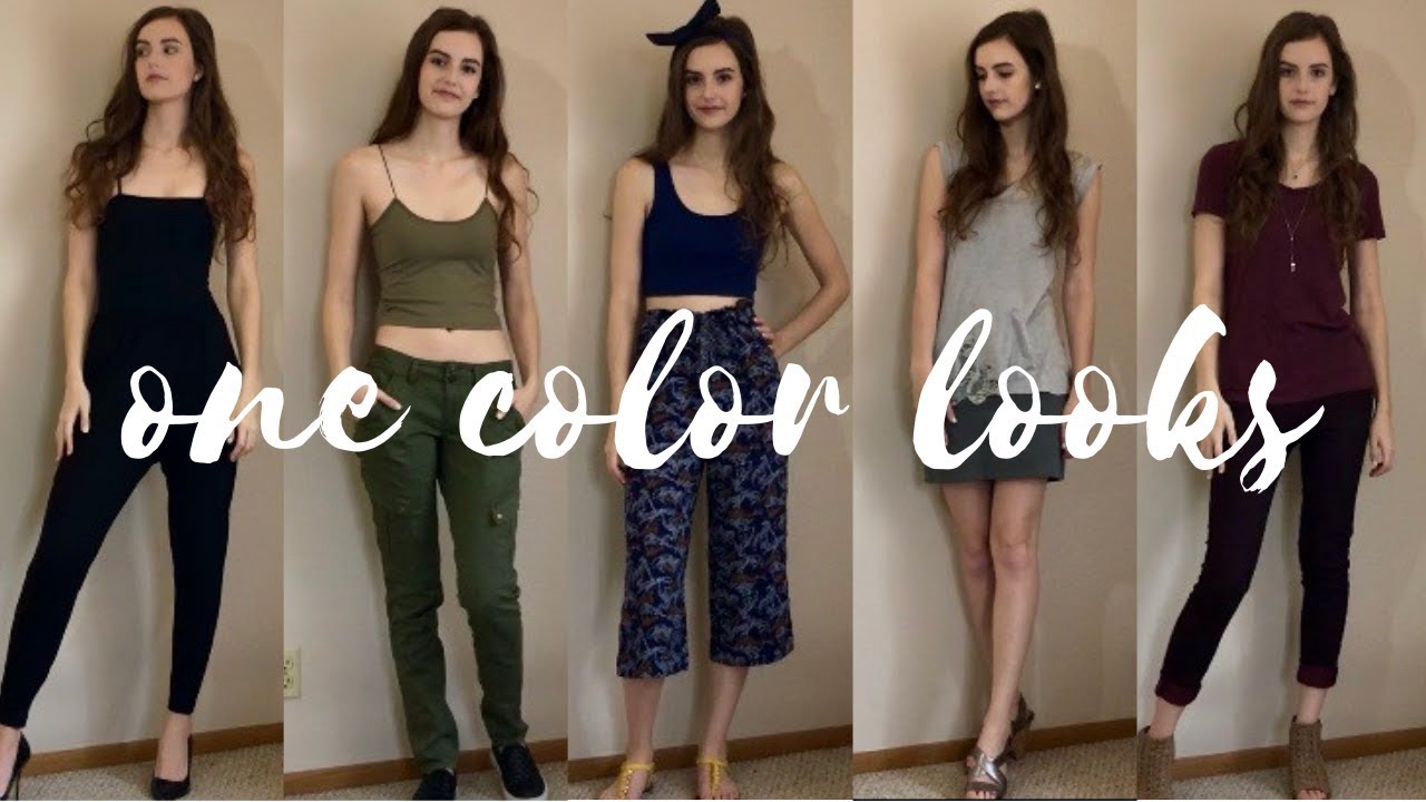 Solid Color Outfits Lookbook - YouTube