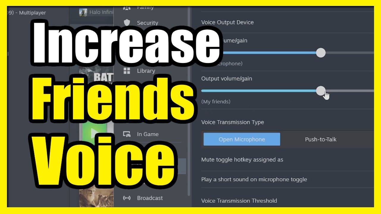How to Increase the Sound of Friends Voice or Mic in STEAM Settings ...