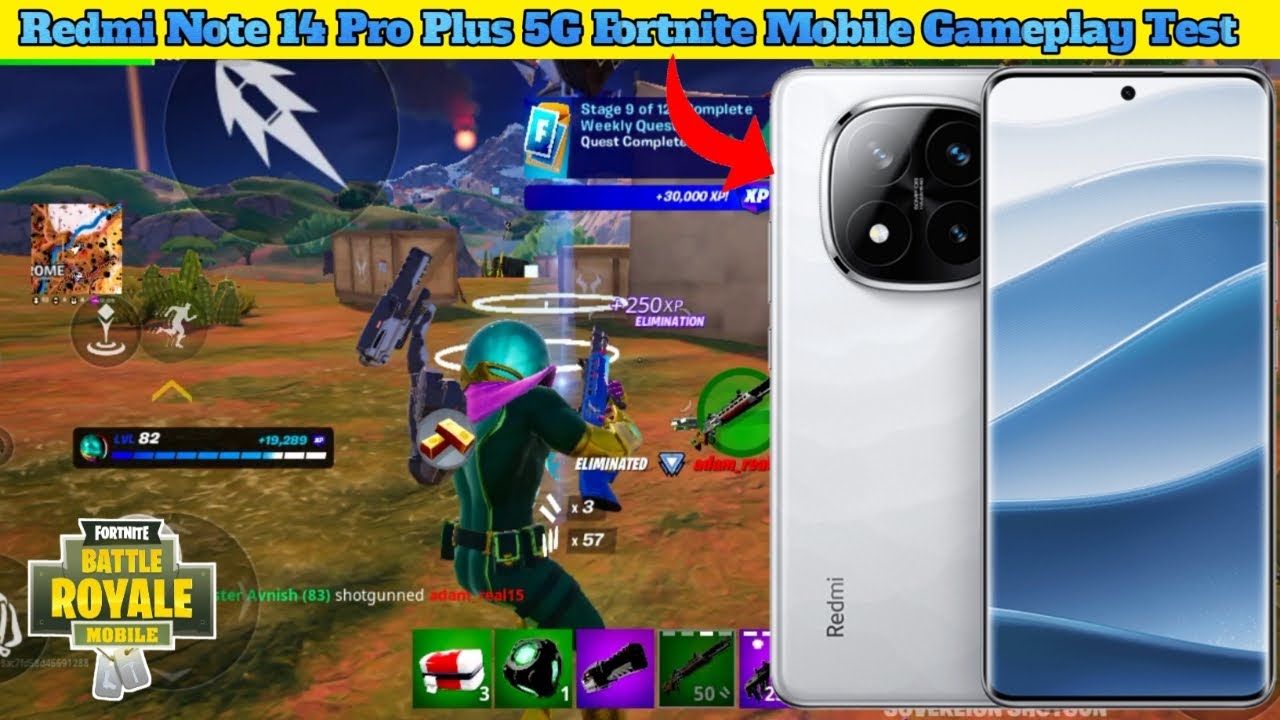 redmi note 14 pro plus fortnite mobile gameplay test|note 14 pro plus ...