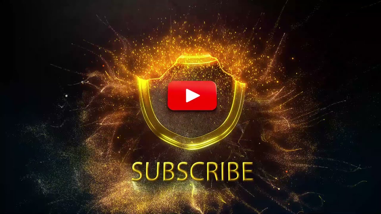 Magic Gold Particles Subscribe Logo free intro templates no text with ...