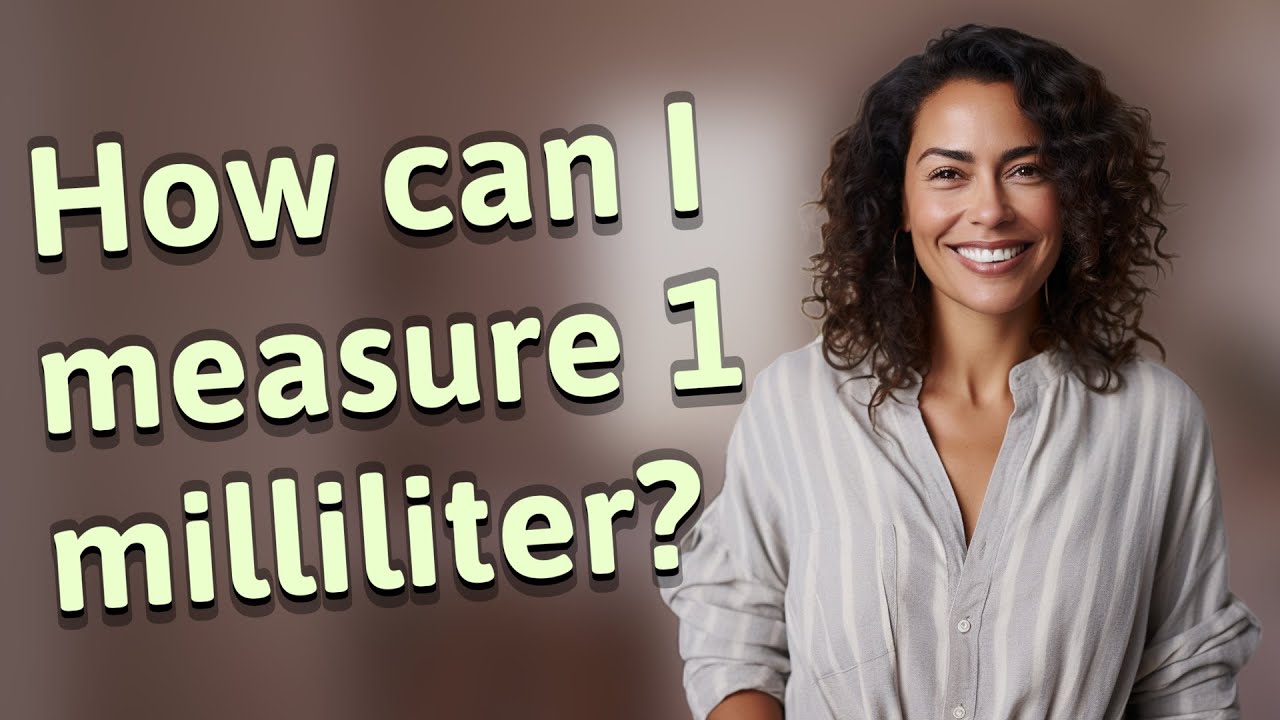 How can I measure 1 milliliter? - YouTube