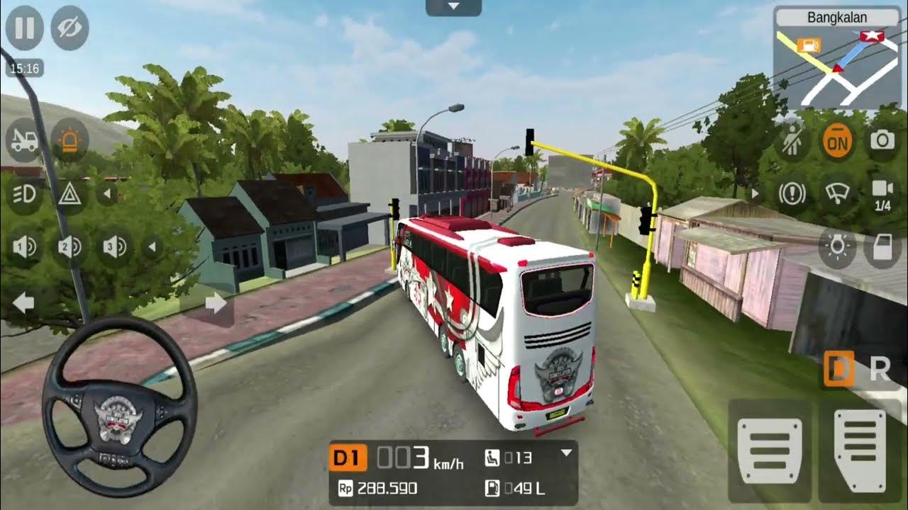 Hit the bus at the bend | Indonesian bus simulator Bus Indonesia | BUSSID | gameplay mobile ...