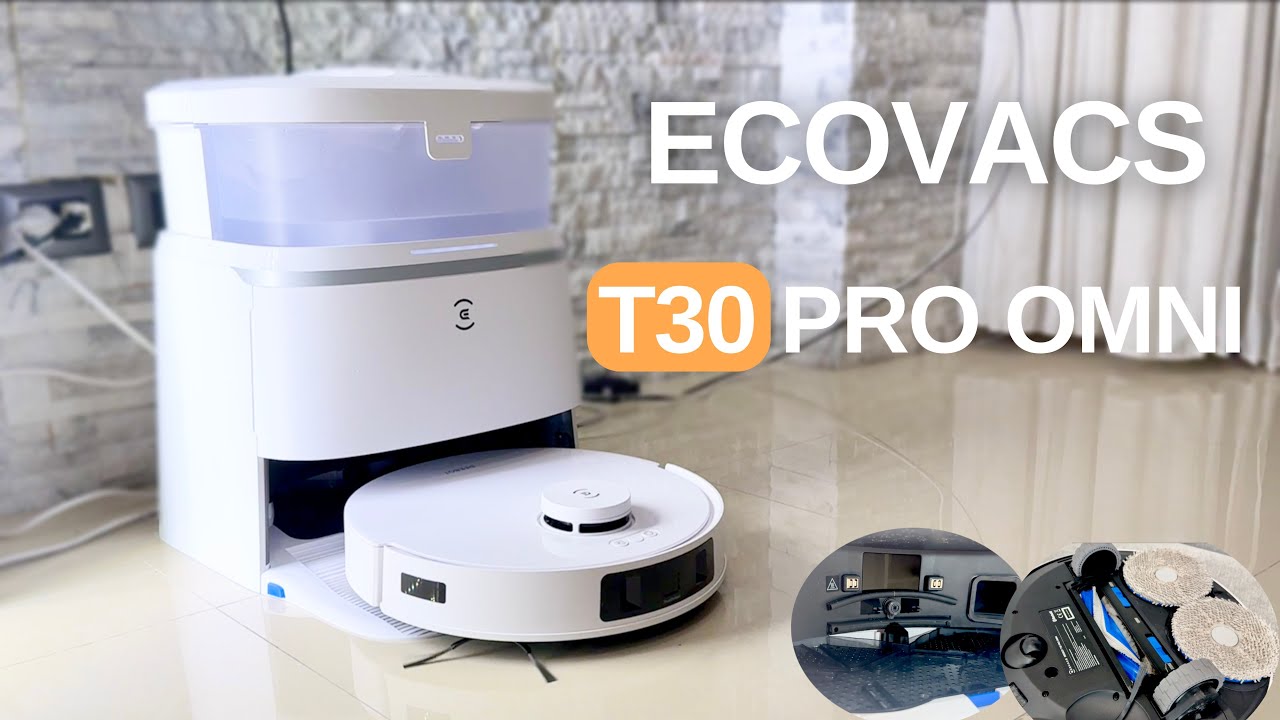 รีวิว ECOVACS T30 PRO OMNI พร้อม AI แท่นชาร์จดูดฝุ่นออก ซักผ้าถูเองได้ หุ่นยนต์ดูดฝุ่นถูพื้น ...