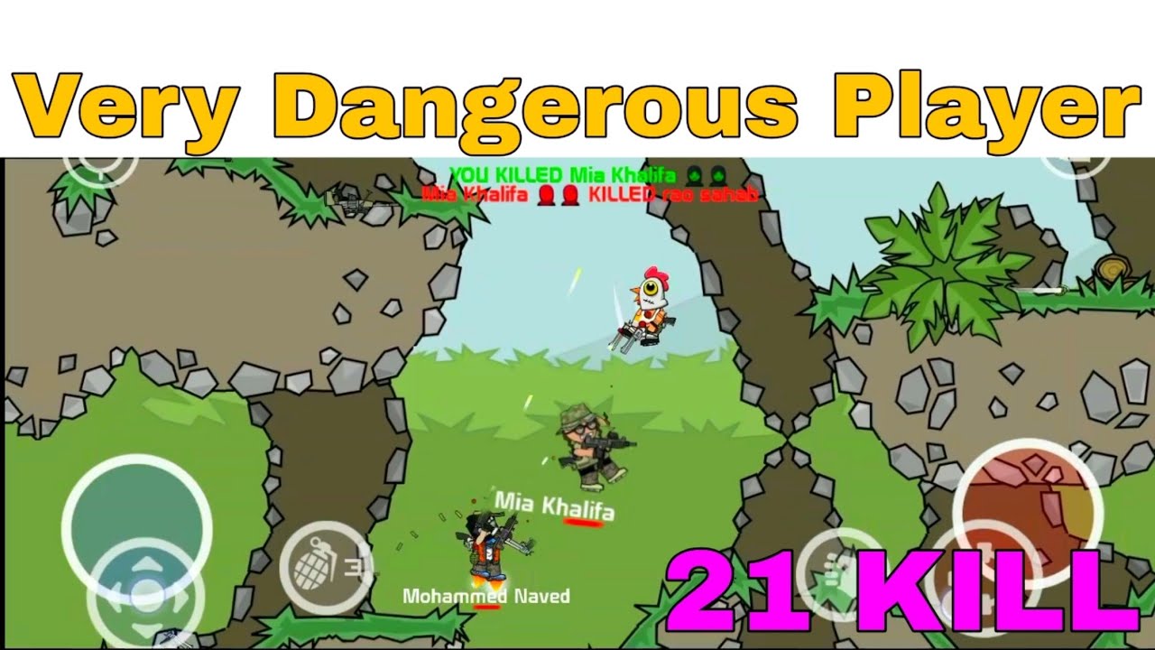 Mini Militia - Doodle Army 2 Game play || Outpost Map || 21 Kill By ...
