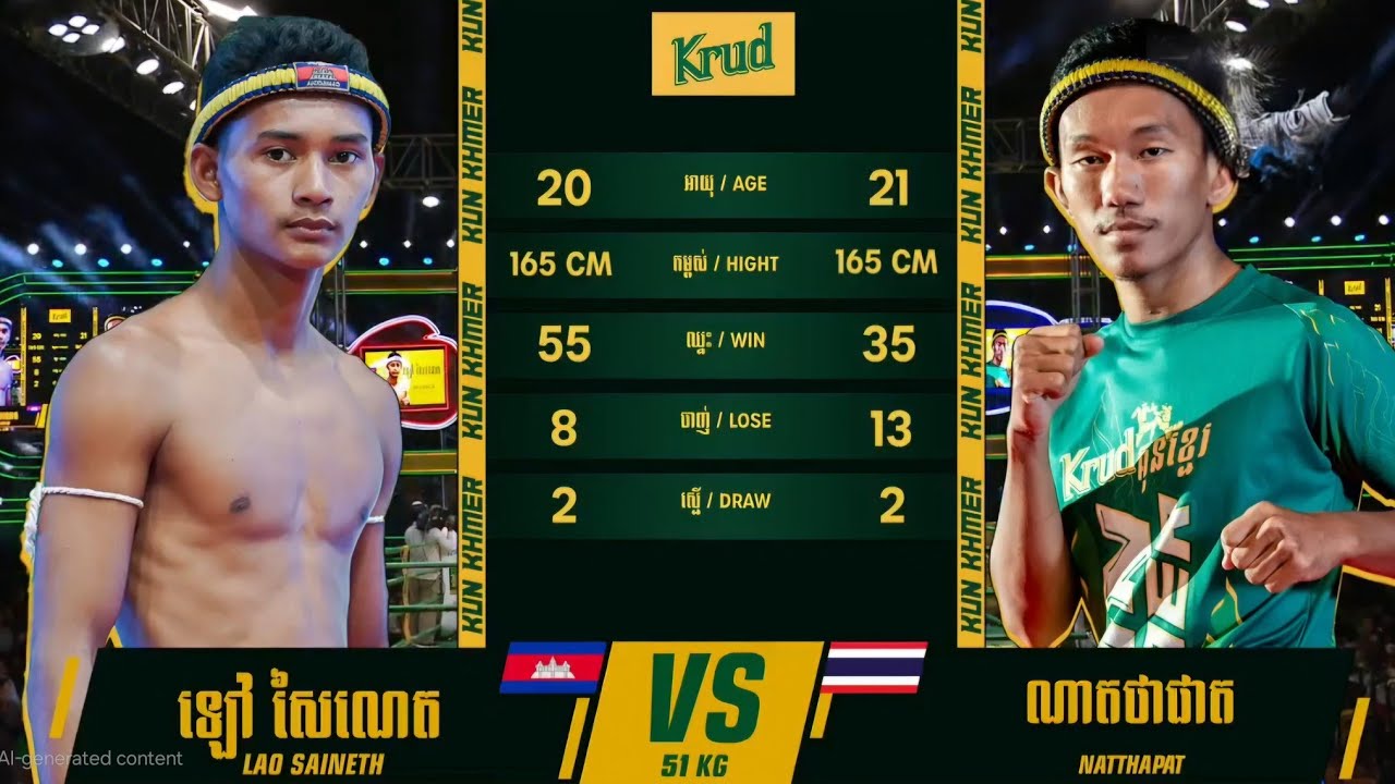 ឡៅ សៃណេត 🇰🇭 Vs 🇹🇭 NATTHAPHAT HUASANG | 09/11/2024 - YouTube