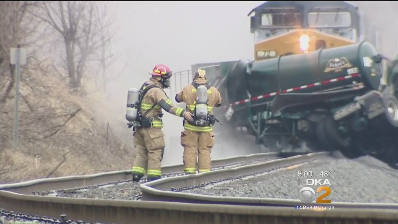 3 People Hospitalized After Train Crashes Into Tanker Truck - YouTube