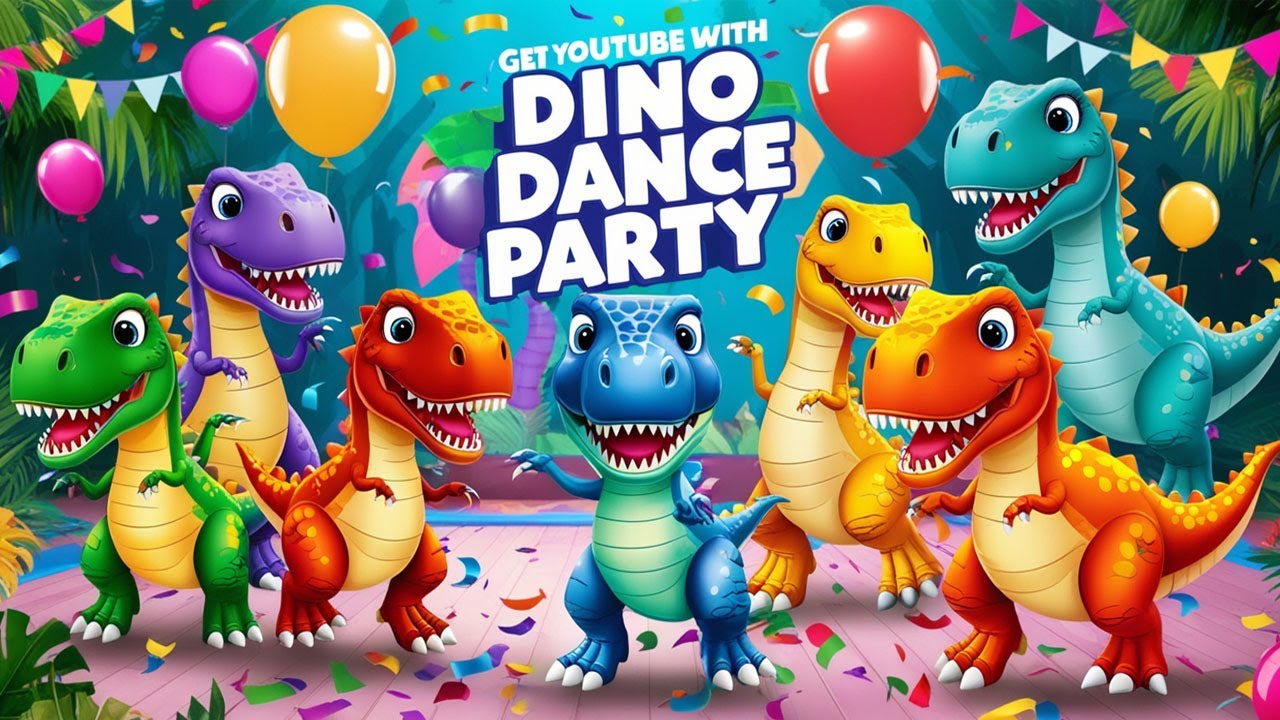 Dino Dance Party! Fun Dinosaur Song for Kids | Dance, Sing & Move ...