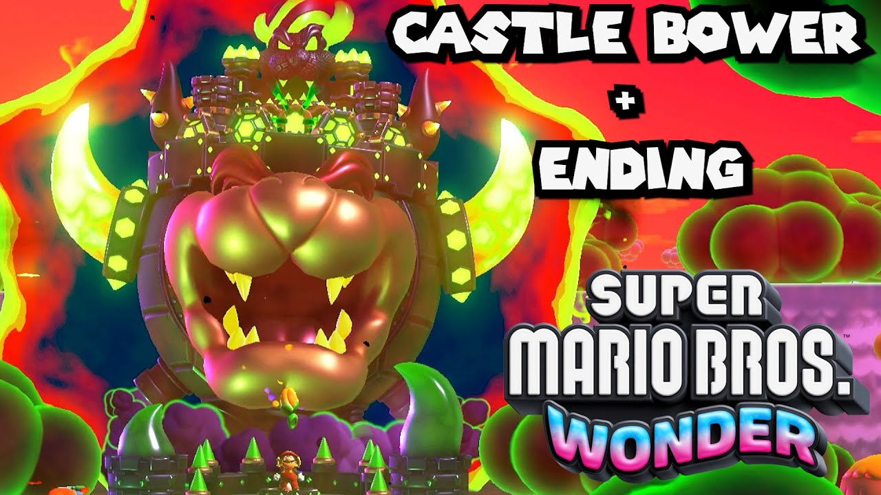 Super Mario Bros. WONDER - Castle Bower + Ending (Beginner Gameplay ...
