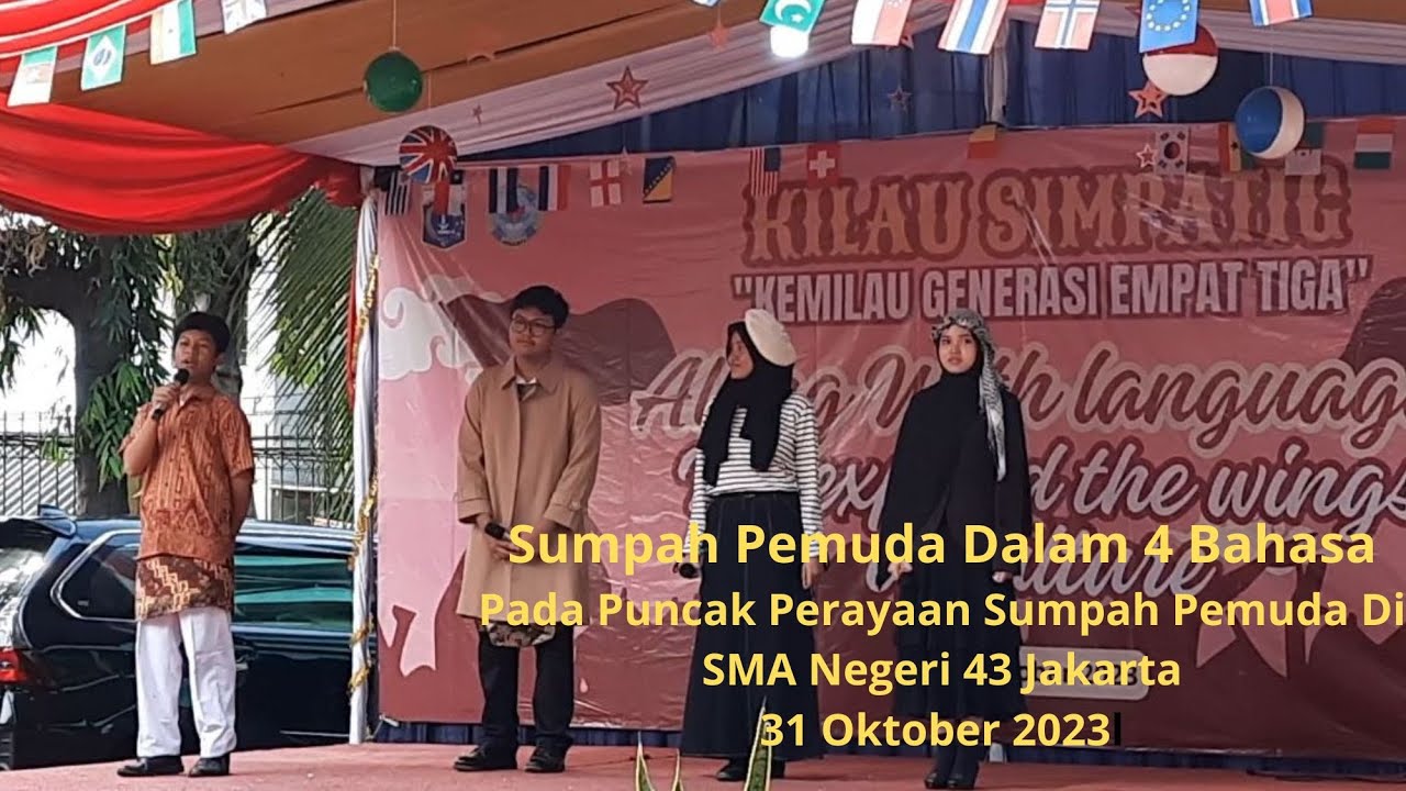 Sumpah Pemuda Dalam 4 Bahasa : "Puncak Hari Perayaan Sumpah Pemuda 2023 ...