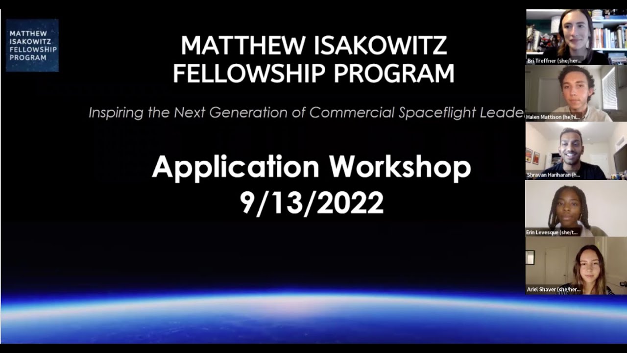 Application Workshop for the 2023 Matthew Isakowitz Fellowship Program - YouTube