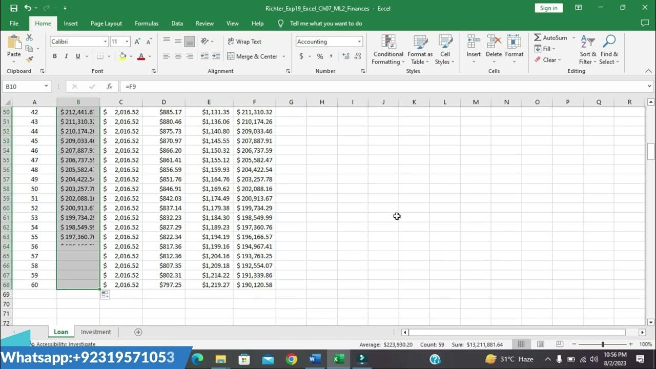 Exp19_Excel_Ch07_ML2_Finance | Mid Level 2 Finance | Chapter 07 ML2 Finance - YouTube