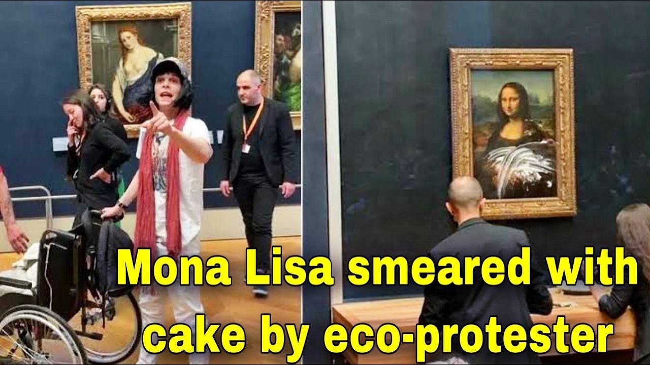Mona Lisa smeared in cake in climate protest attack. Shock News! Today ...