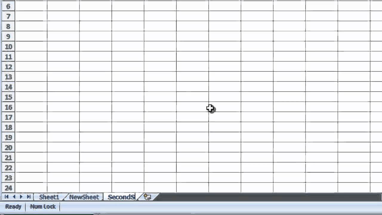 Excel 2007 Renaming A Worksheet Youtube