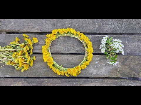 Cum sa faci o coronita de flori/How to make a dandelion crown