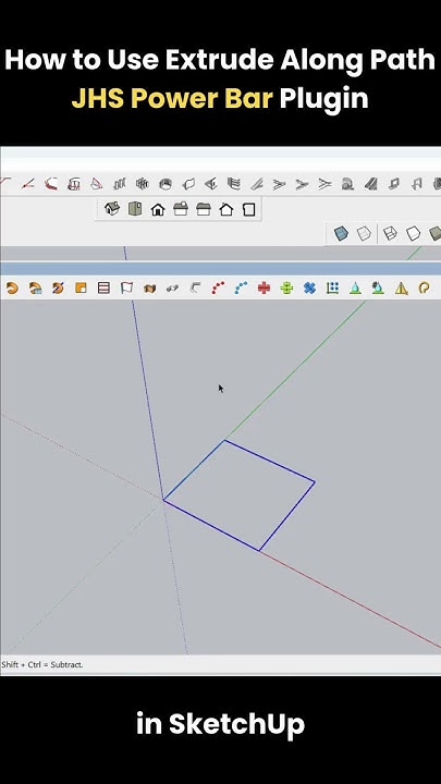 How to Use Extrude Along Path JHS Power Bar Plugin in SketchUp - YouTube