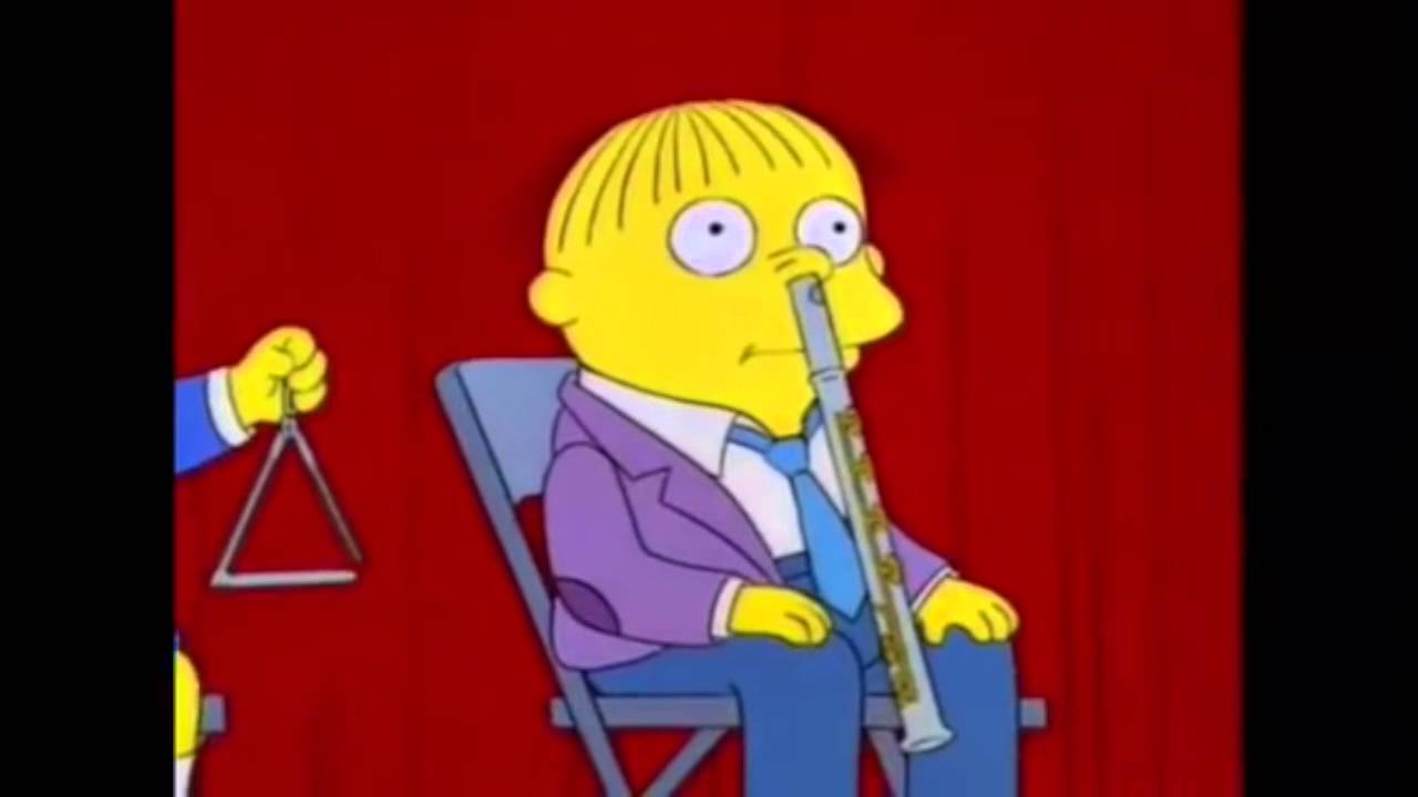ralph wiggum plays the flute - YouTube